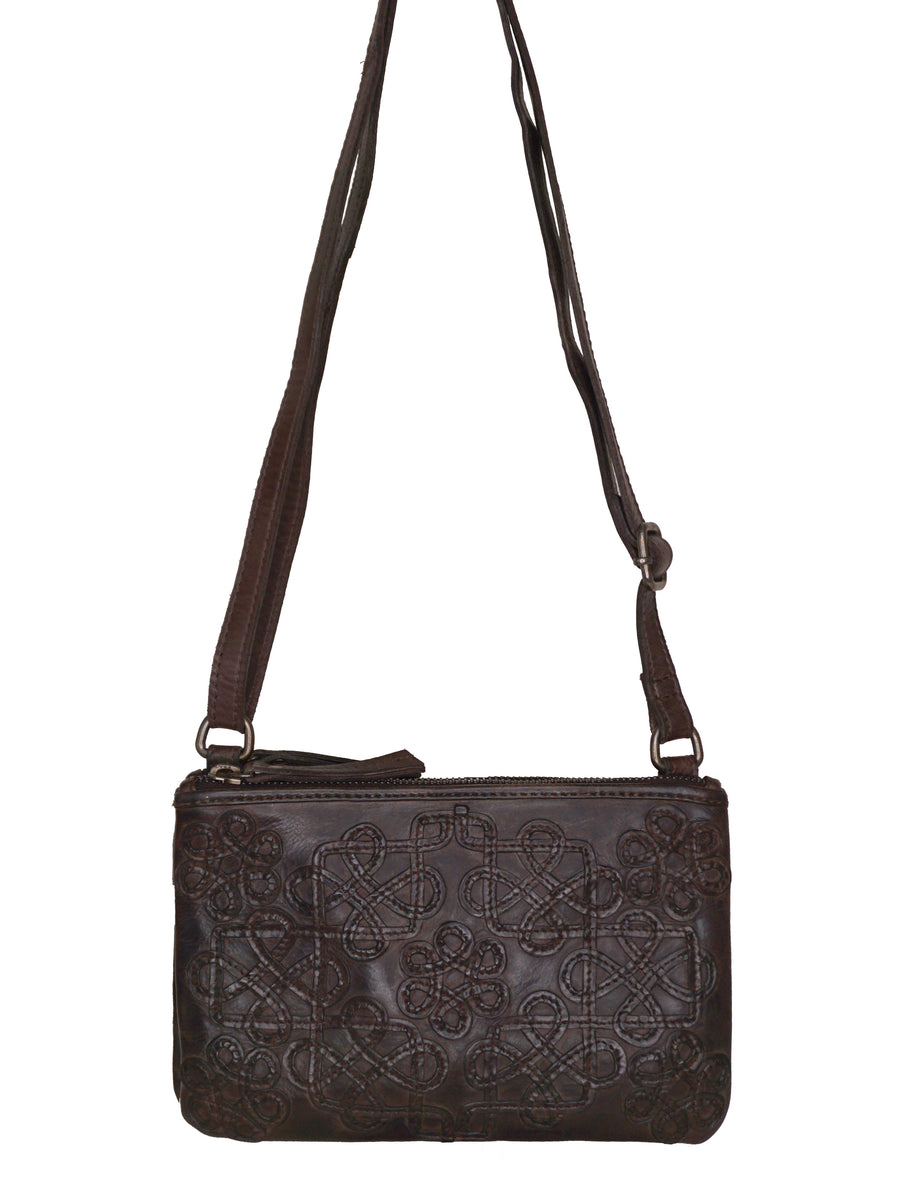 Multi Gusset Bag with Applique Design - Royale Leather – Bolla Bags